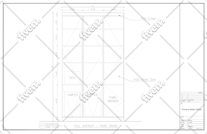 Drafting your kitchen cabinets plan by autocad by Millwork_draft | Fiverr